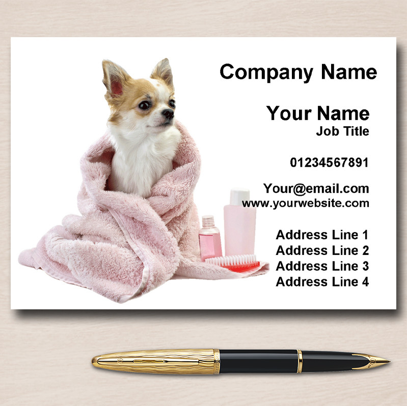 Cute Dog Groomer Grooming Personalised Business Cards - The Card Zoo