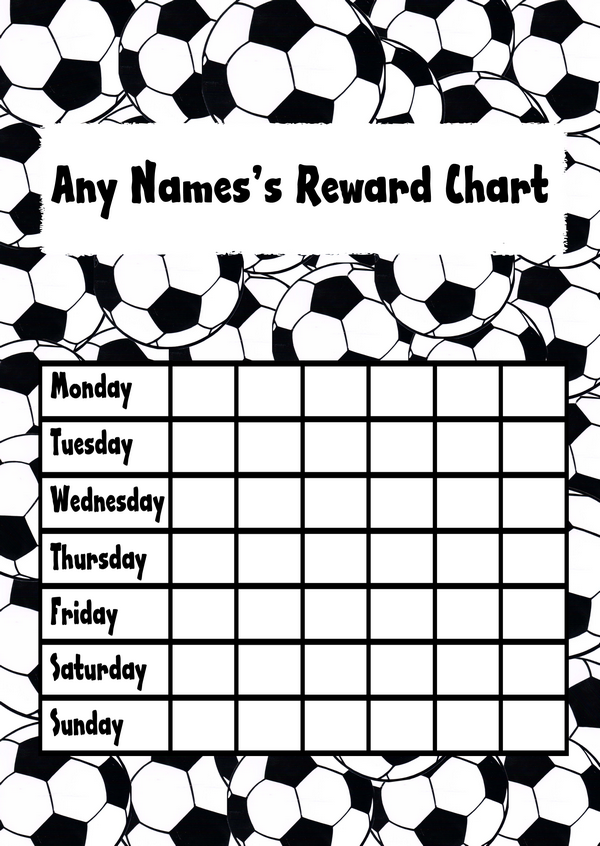 Football Fan Star Sticker Reward Chart - The Card Zoo