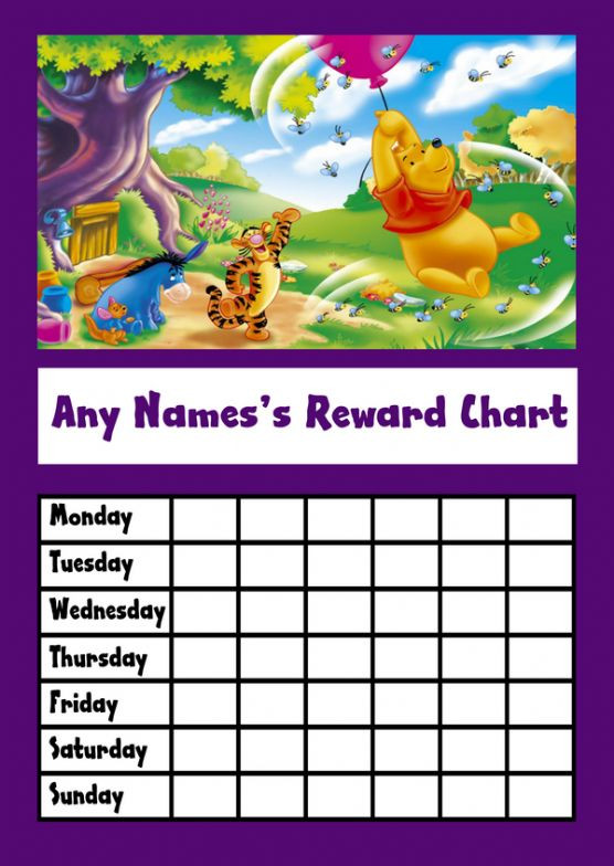 Winnie The Pooh Star Sticker Reward Chart - The Card Zoo