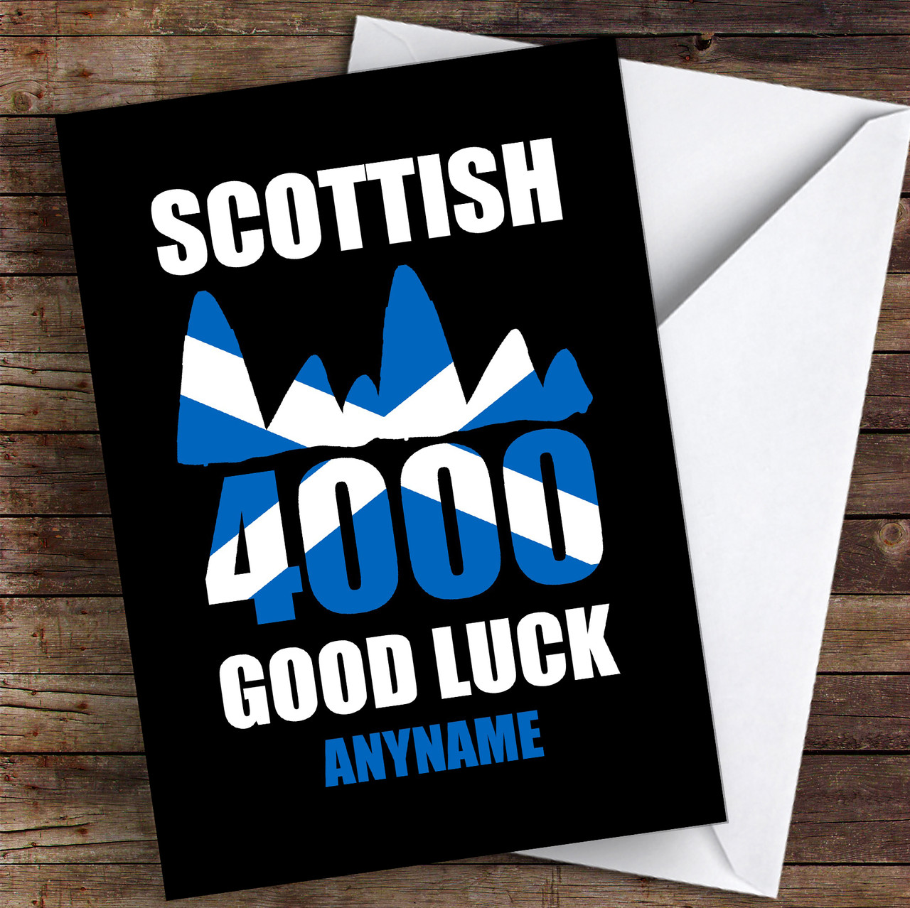 Scottish 4000 Challenge Good Luck Personalised Good Luck Card - The ...