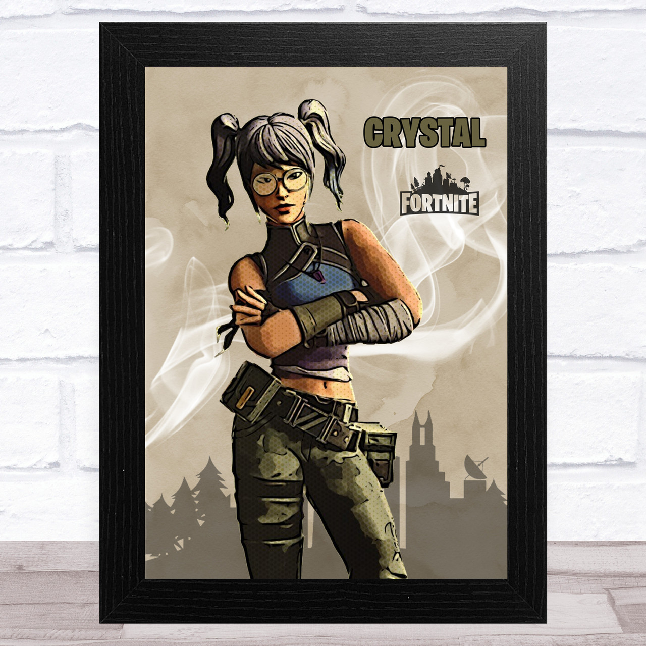 Crystal Gaming Comic Style Kids Fortnite Skin Children s Wall Art Print