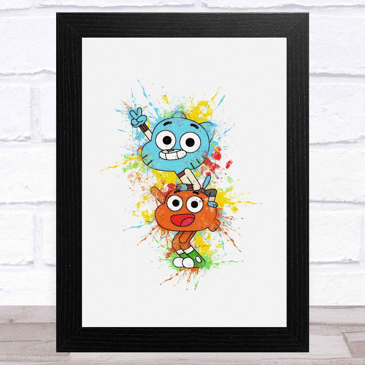 The Amazing World Of Gumball Watercolour Splatter Children's Wall Art ...
