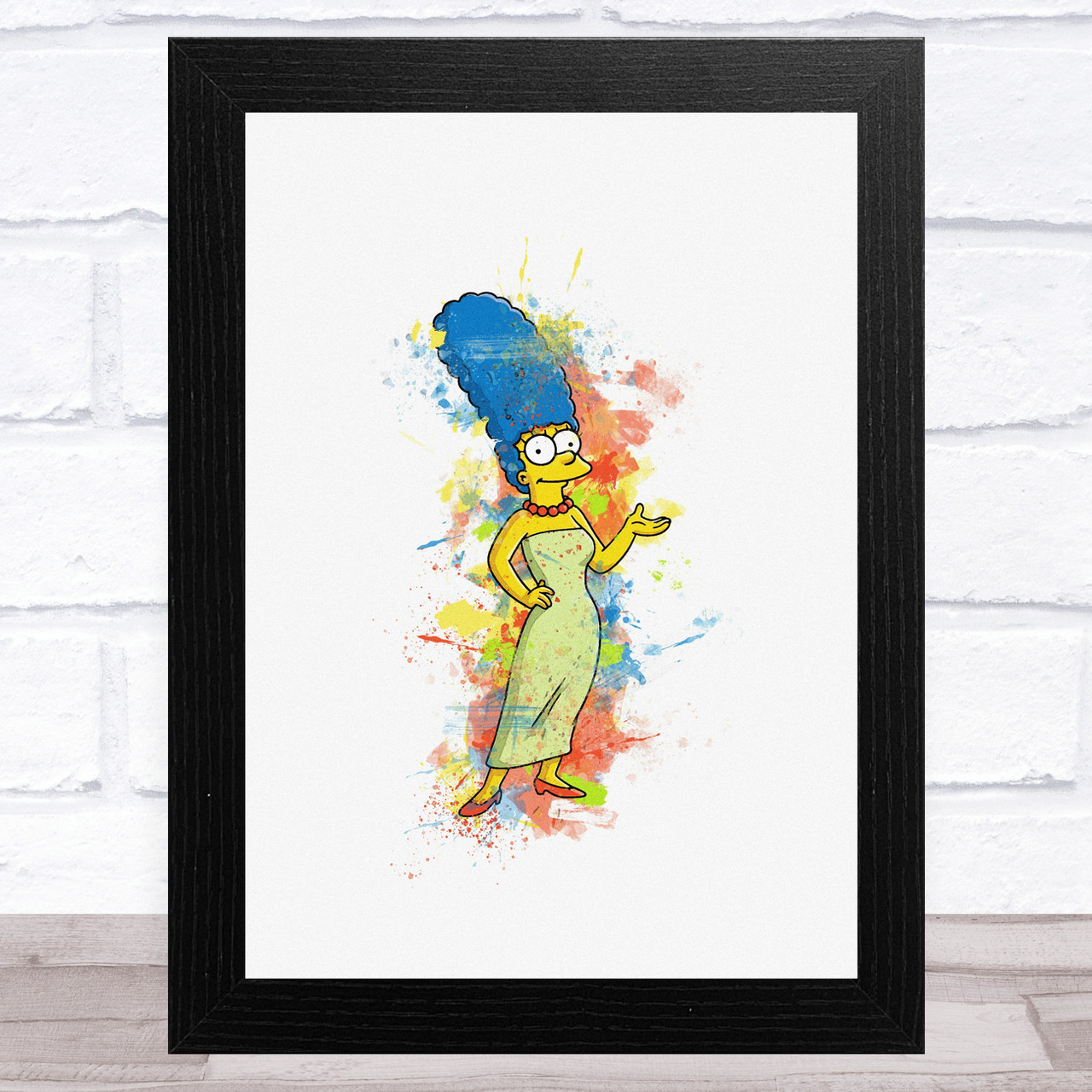 Marge Simpson Watercolour Splatter The Simpsons Children's Kid's Wall ...