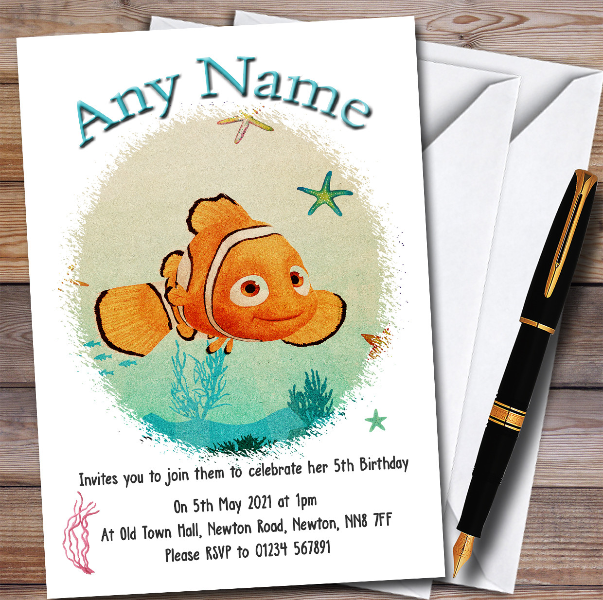 Finding Nemo Retro Children's Kids Personalised Birthday Party ...
