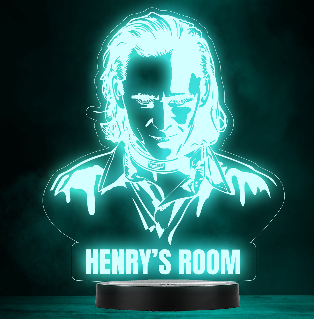 Kids Loki Superhero Villain Personalised Gift Colour Change Led Lamp ...