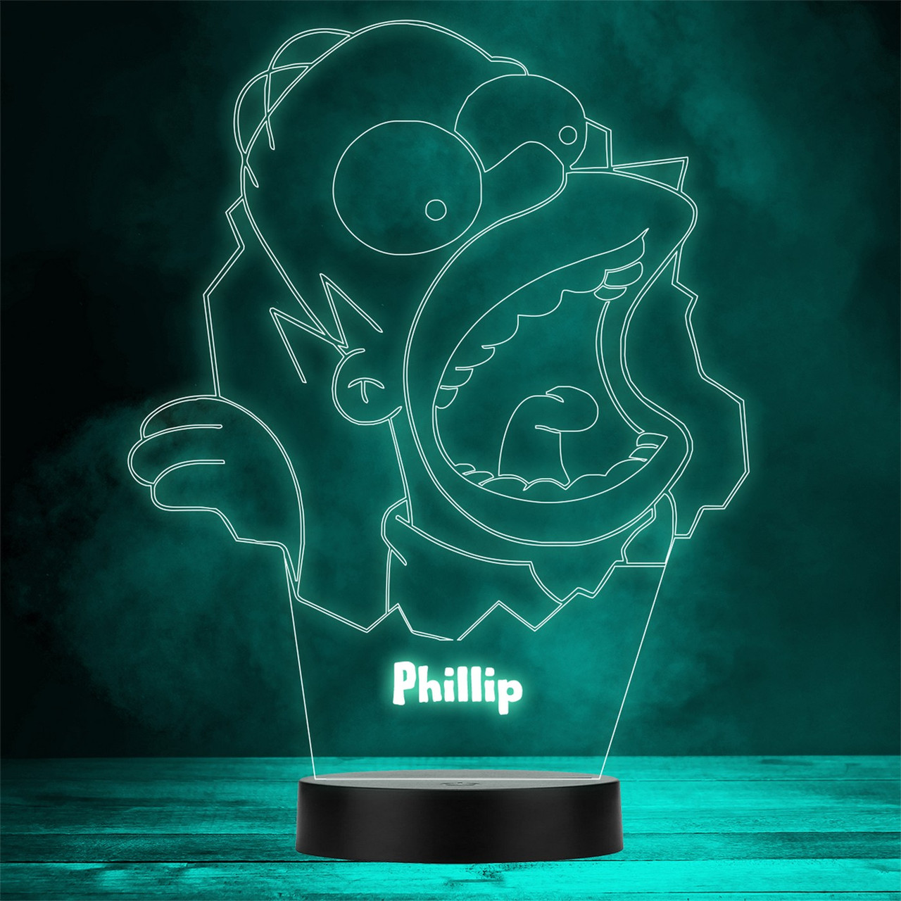 Screaming Homer Simpson Personalised Gift Colour Changing LED Lamp ...