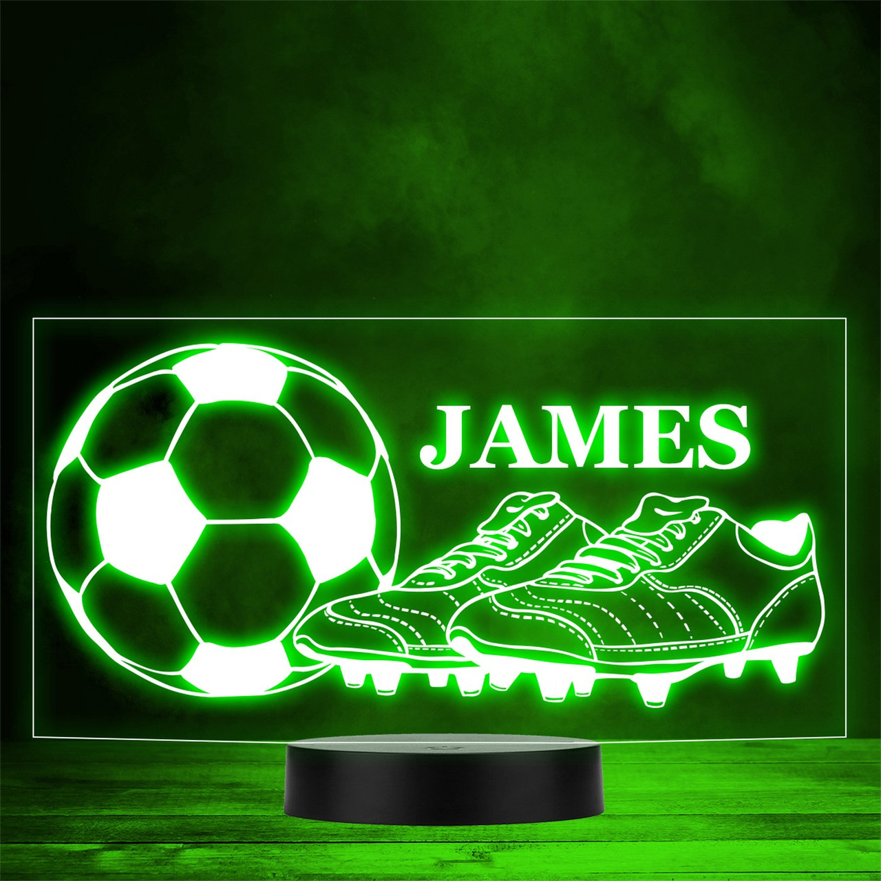 Football Boots Ball Personalised Gift Colour Changing LED Lamp Night ...