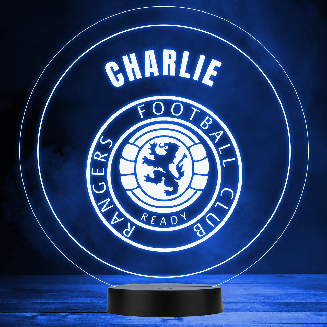 Rangers F.C Football Club Logo Sports Fan Personalised LED Colour Night ...