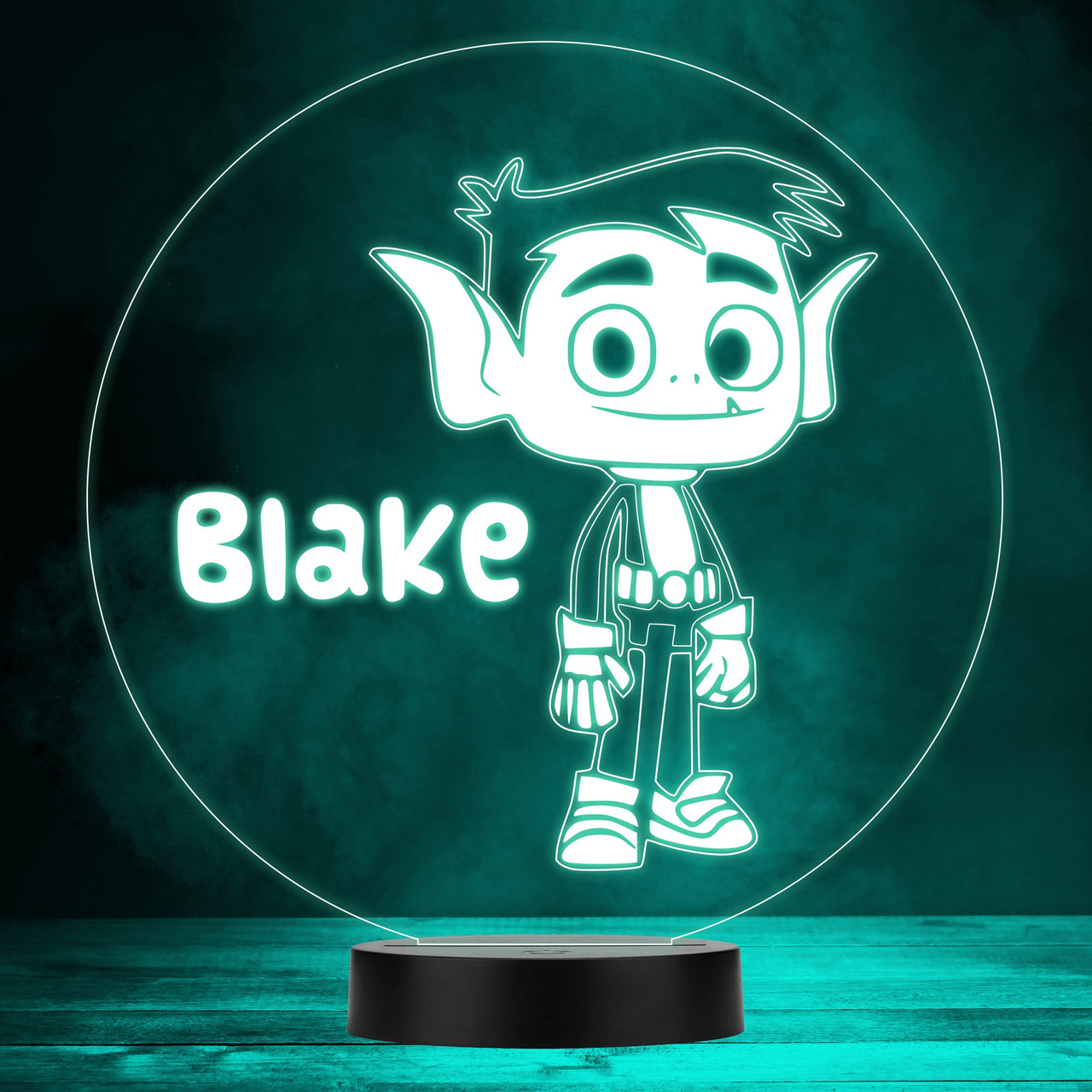 Beast Boy Teen Titans Go! Kid's TV Personalised LED Multicolour Night ...