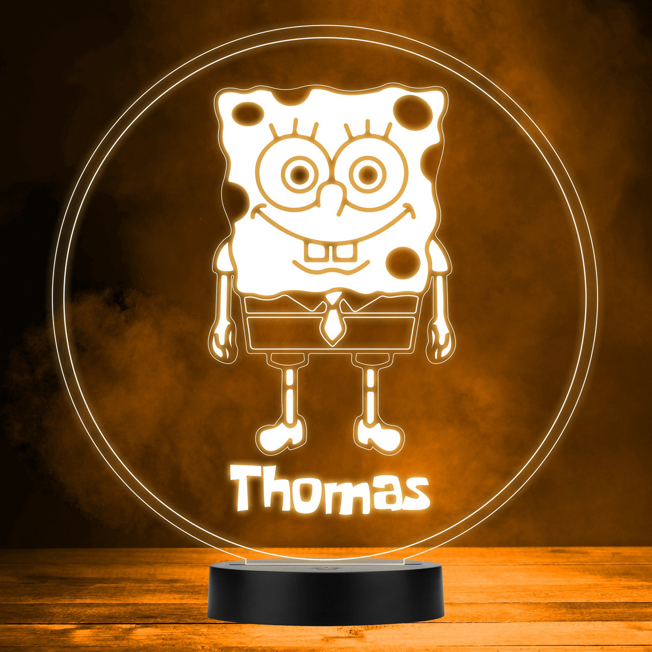Spongebob SquarePants Kid's TV Cartoon Personalised LED Multicolour ...