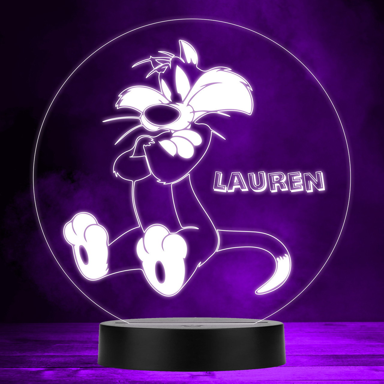 Sylvester Looney Tunes Kids Personalised Gift Colour Changing Night ...