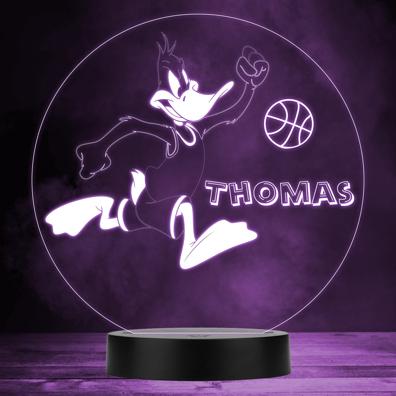 Basketball Daffy Duck Looney Tunes Kids Personalised Gift RGB LED Night ...