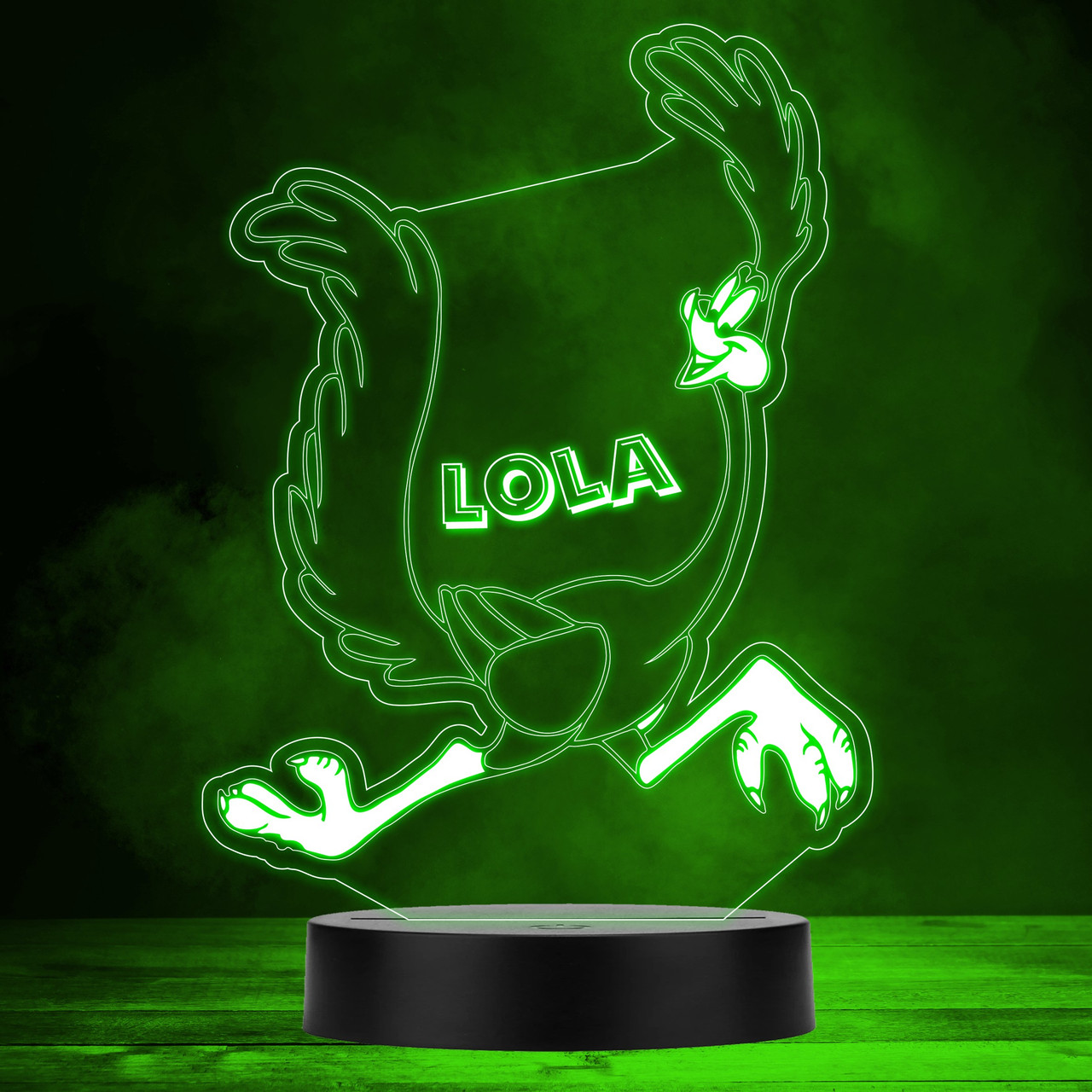 Looney Tunes Road Runner Kids Personalised Gift Colour Changing Night ...