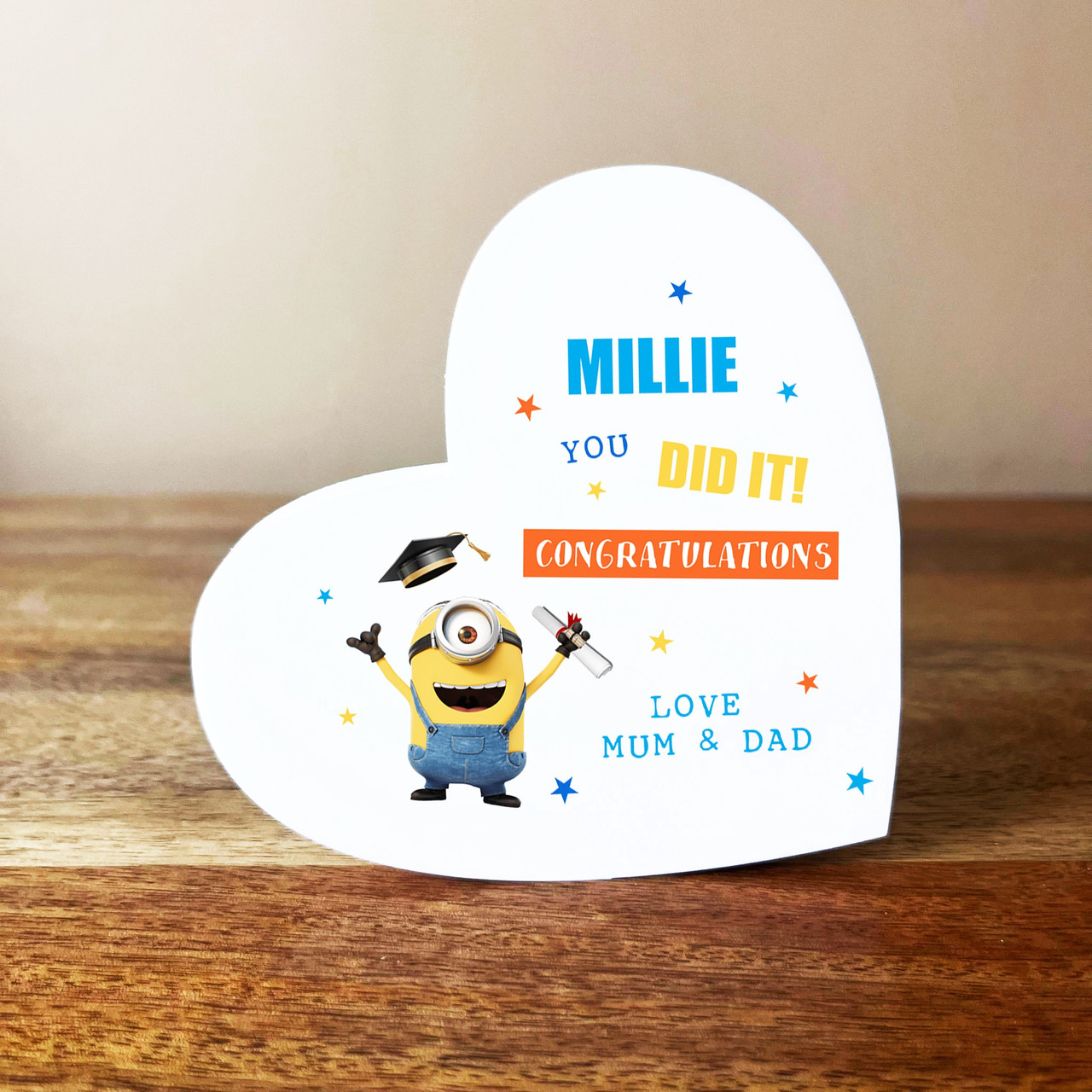 Graduate Cap Minion Scroll You Did It Congratulations Heart ...