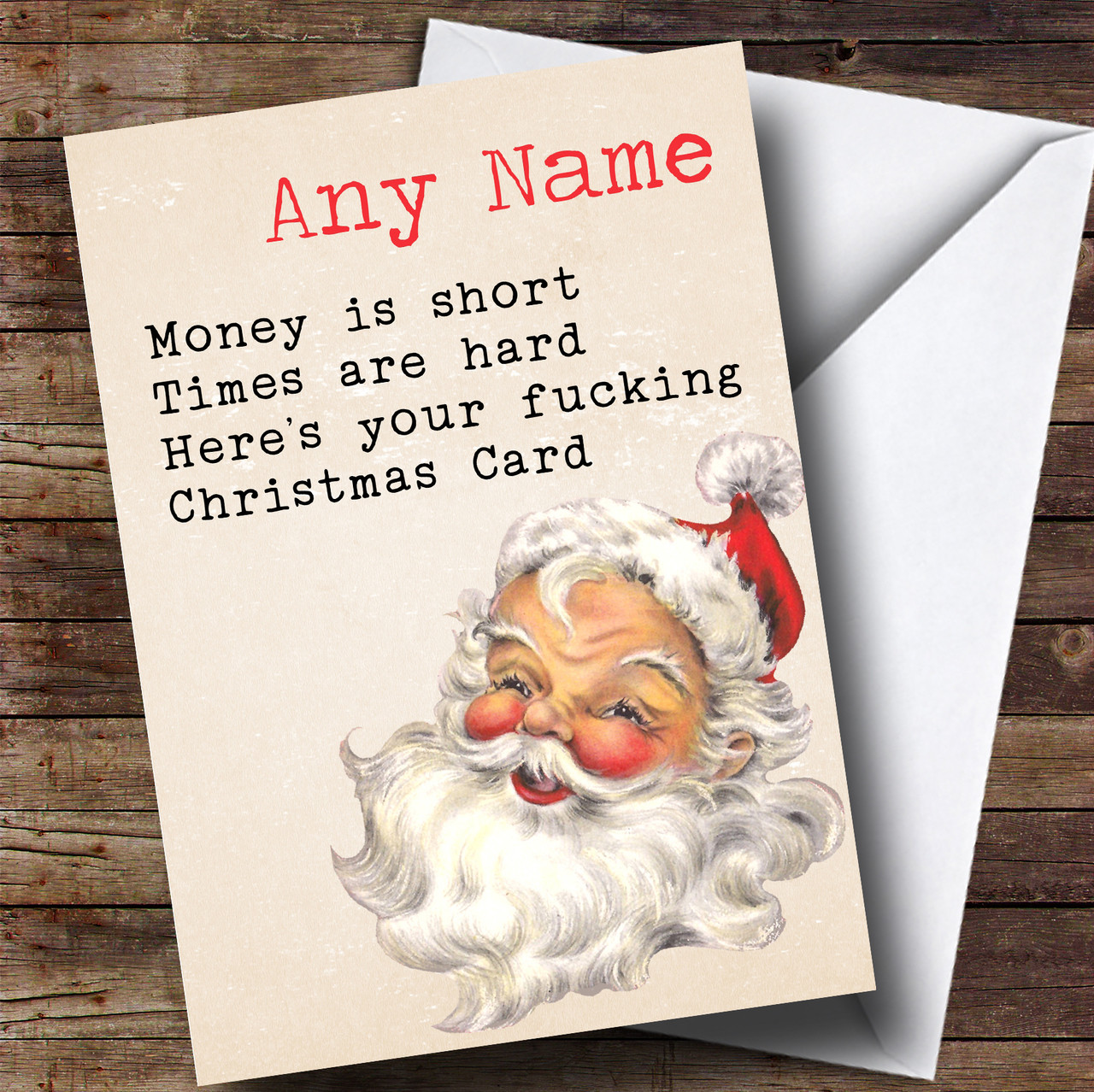 Funny Here's Your Offensive Christmas Personalised Card - The Card Zoo