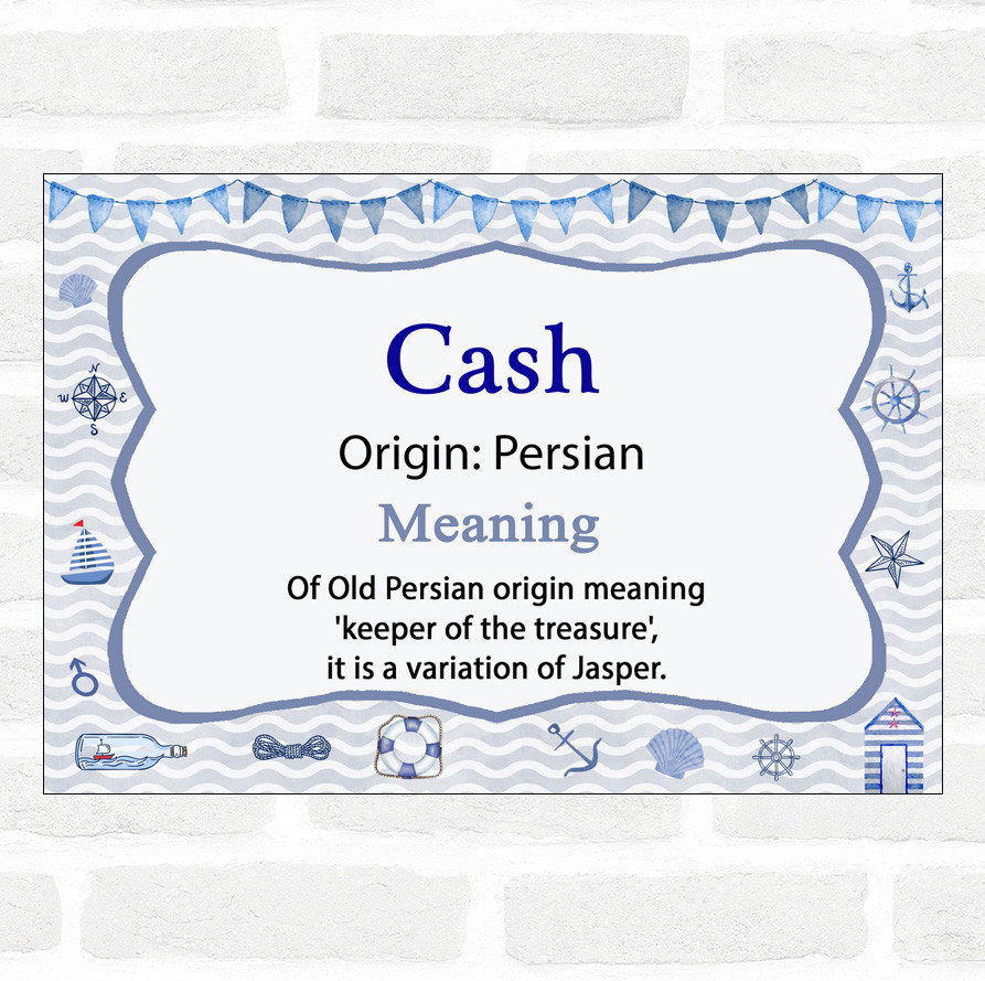 Cash Name Meaning Nautical Certificate - The Card Zoo