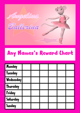 Angelina Ballerina Star Sticker Reward Chart - The Card Zoo