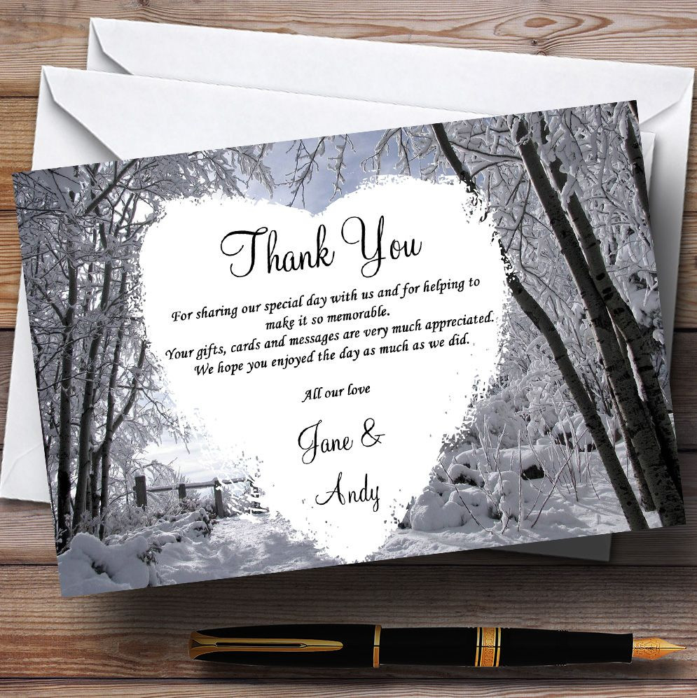 Winter Snow Scene Personalised RSVP Cards - The Card Zoo