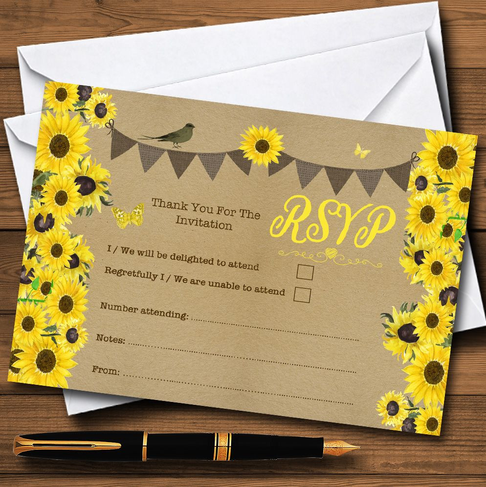 Black White Vintage Rustic Postcard Personalised RSVP Cards - The Card Zoo