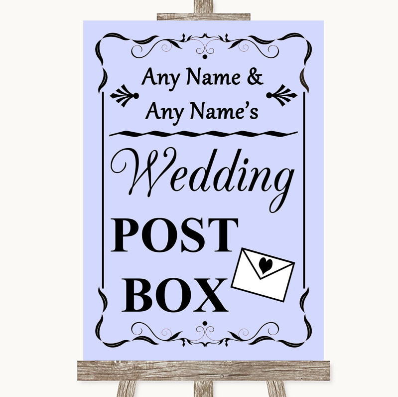 Red & Gold Card Post Box Personalised Wedding Sign - The Card Zoo