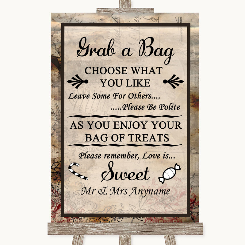 Grey Watercolour Lights Grab A Bag Candy Buffet Cart Sweets Wedding ...