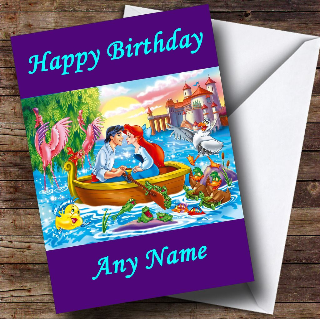 The Little Mermaid Personalised Birthday Card - The Card Zoo