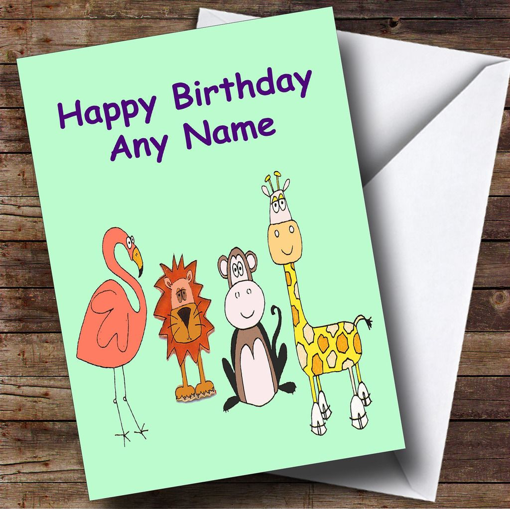Jungle Friends Personalised Birthday Card - The Card Zoo