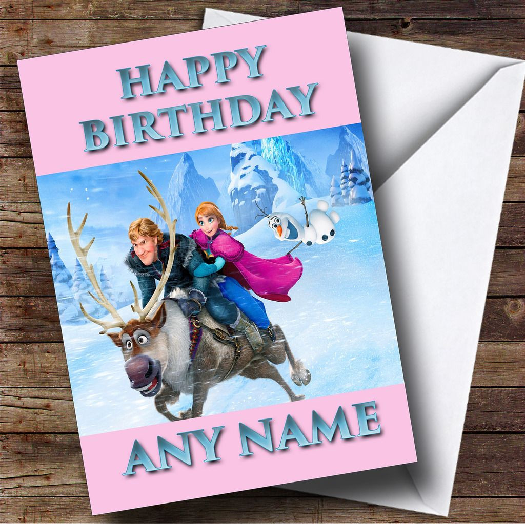 Olaf The Snowman Frozen Personalised Birthday Card - The Card Zoo