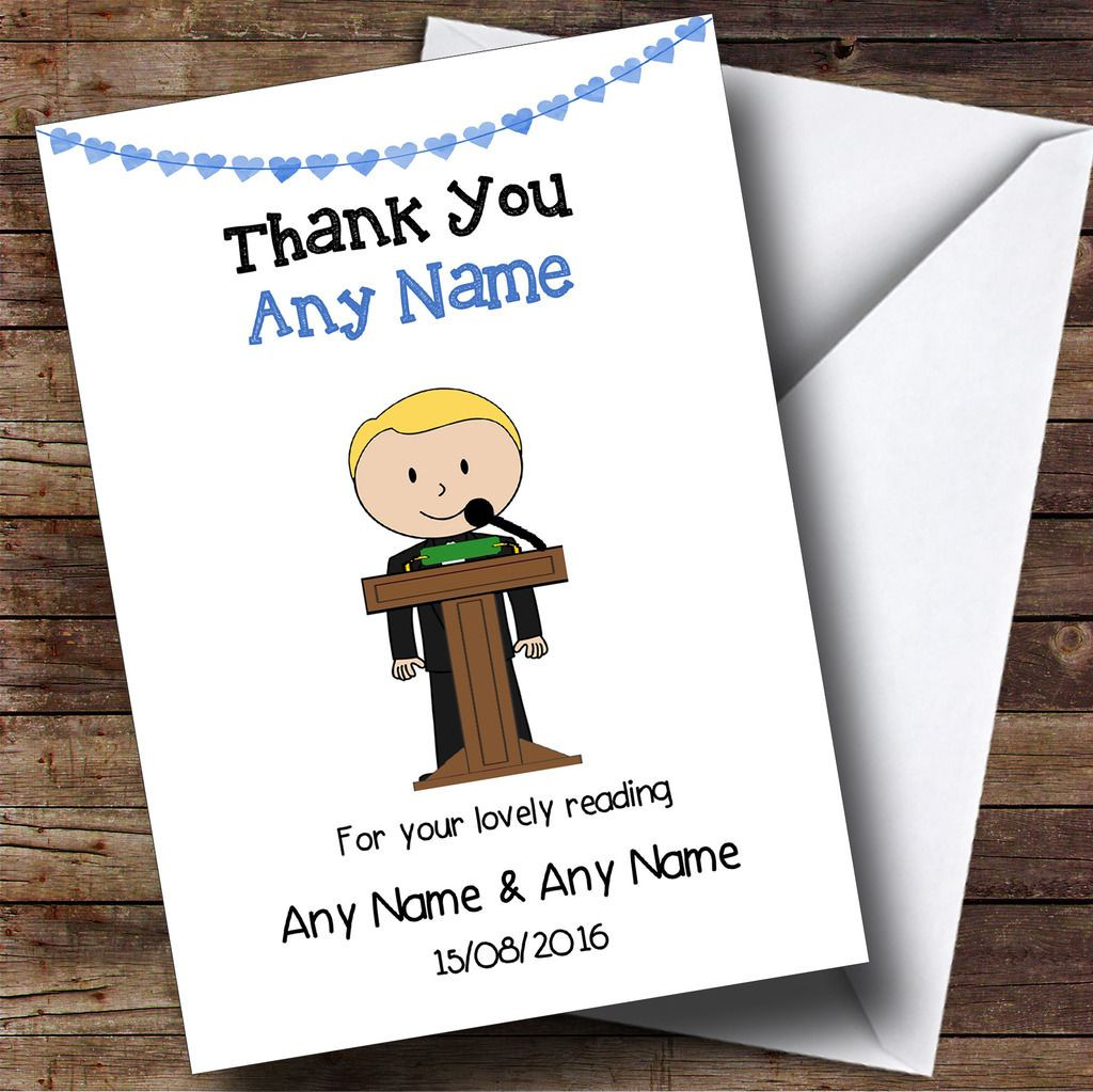 Thank You For Doing A Reading At Our Wedding Girl Personalised Printed ...