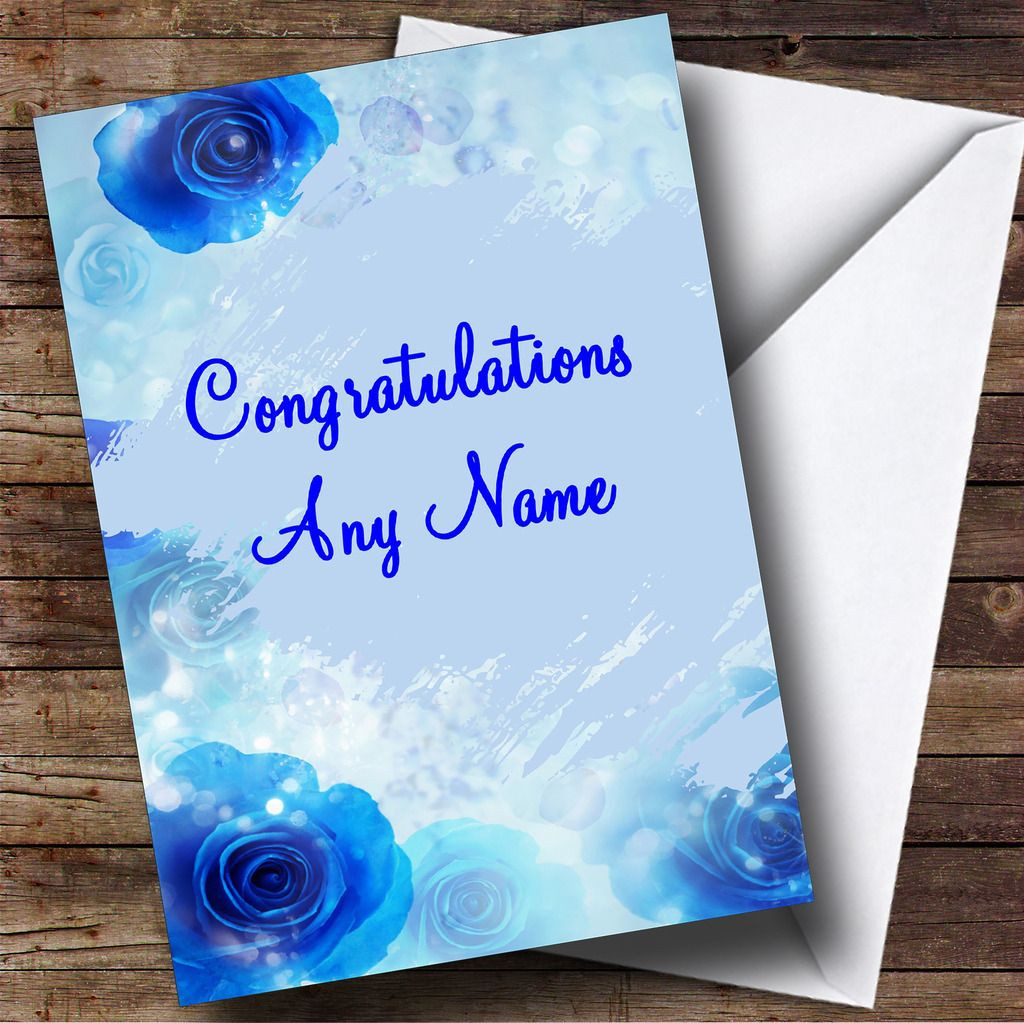 Blue Personalised Congratulations Card - The Card Zoo