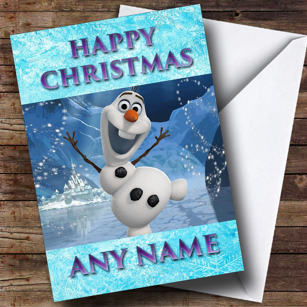 Frozen Snowman Olaf Personalised Birthday Card - The Card Zoo