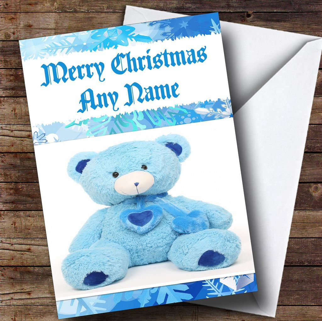 Teddy Bear Personalised Christmas Card - The Card Zoo