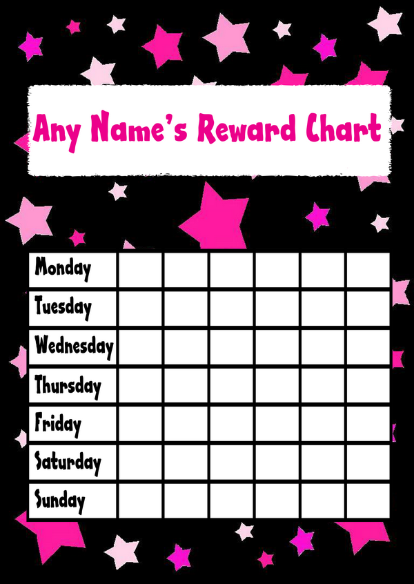 Pink Horse Star Sticker Reward Chart - The Card Zoo