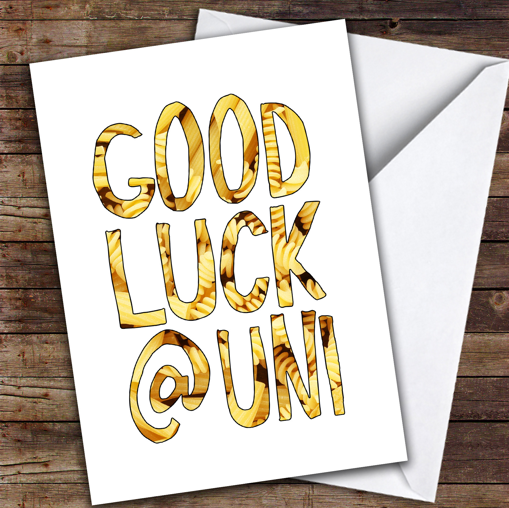 Uni Chalk Personalised Good Luck Card - The Card Zoo