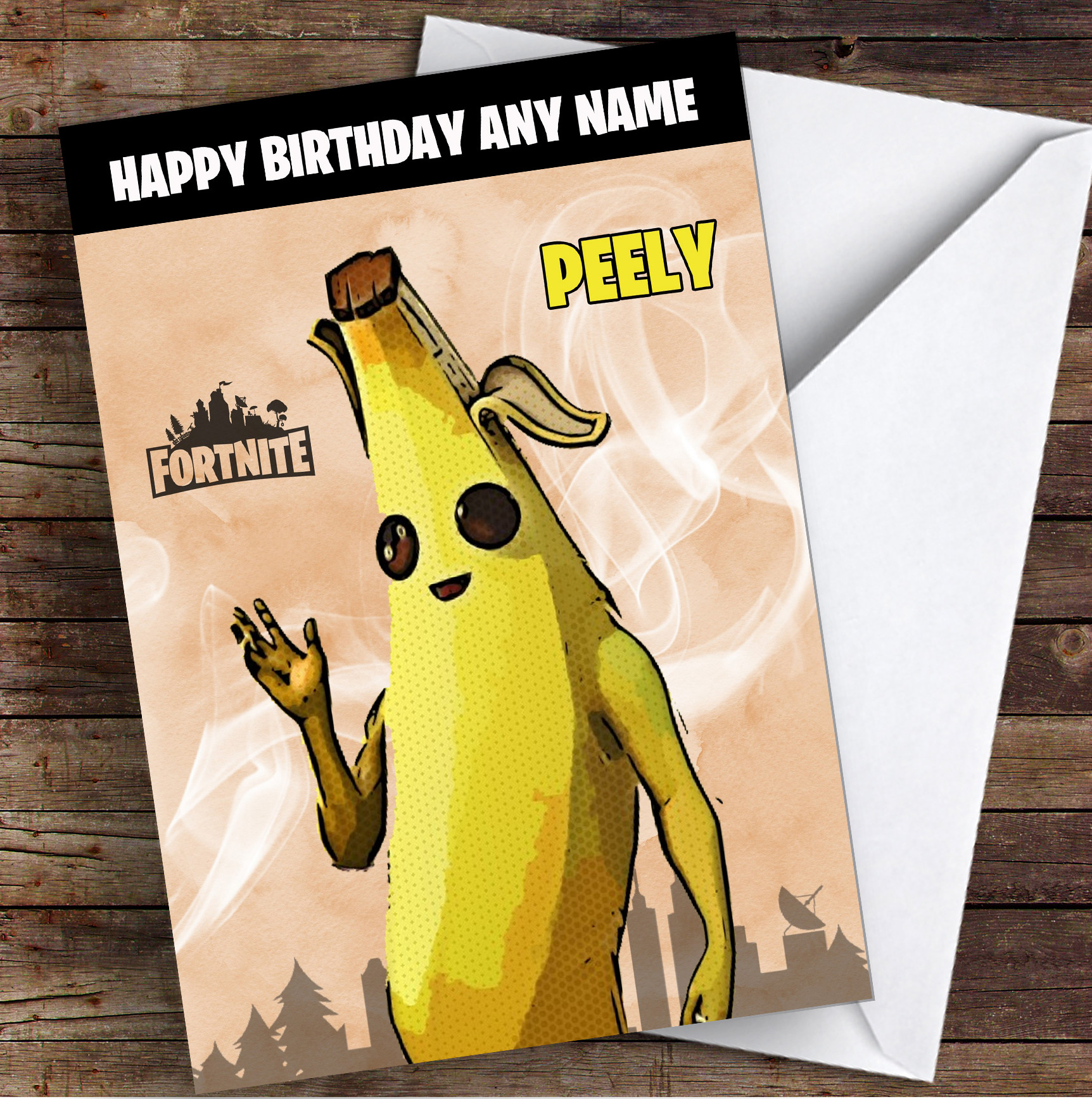 Agent Peely Gaming Comic Style Fortnite Skin Birthday Party Invitations ...