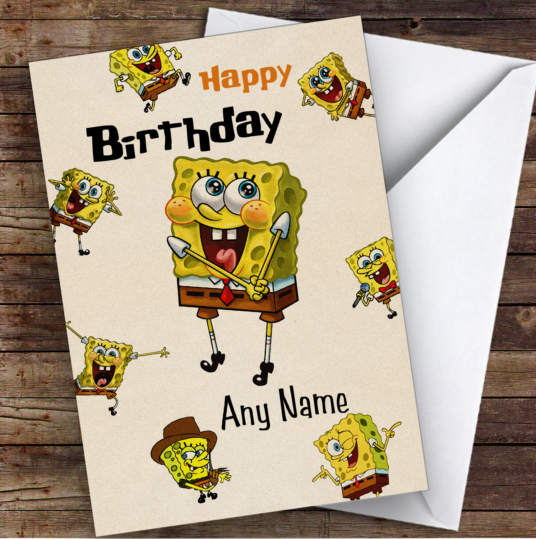 Spongebob SquarePants Vintage Personalised Children's Birthday Party ...