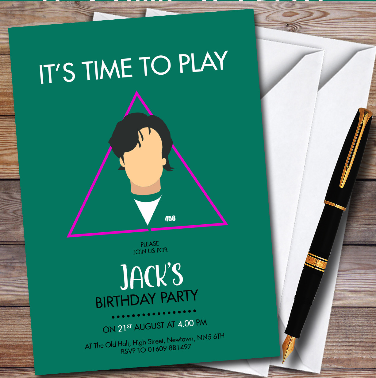 Squid Game Balloons Pink Jackets Personalised Birthday Party ...