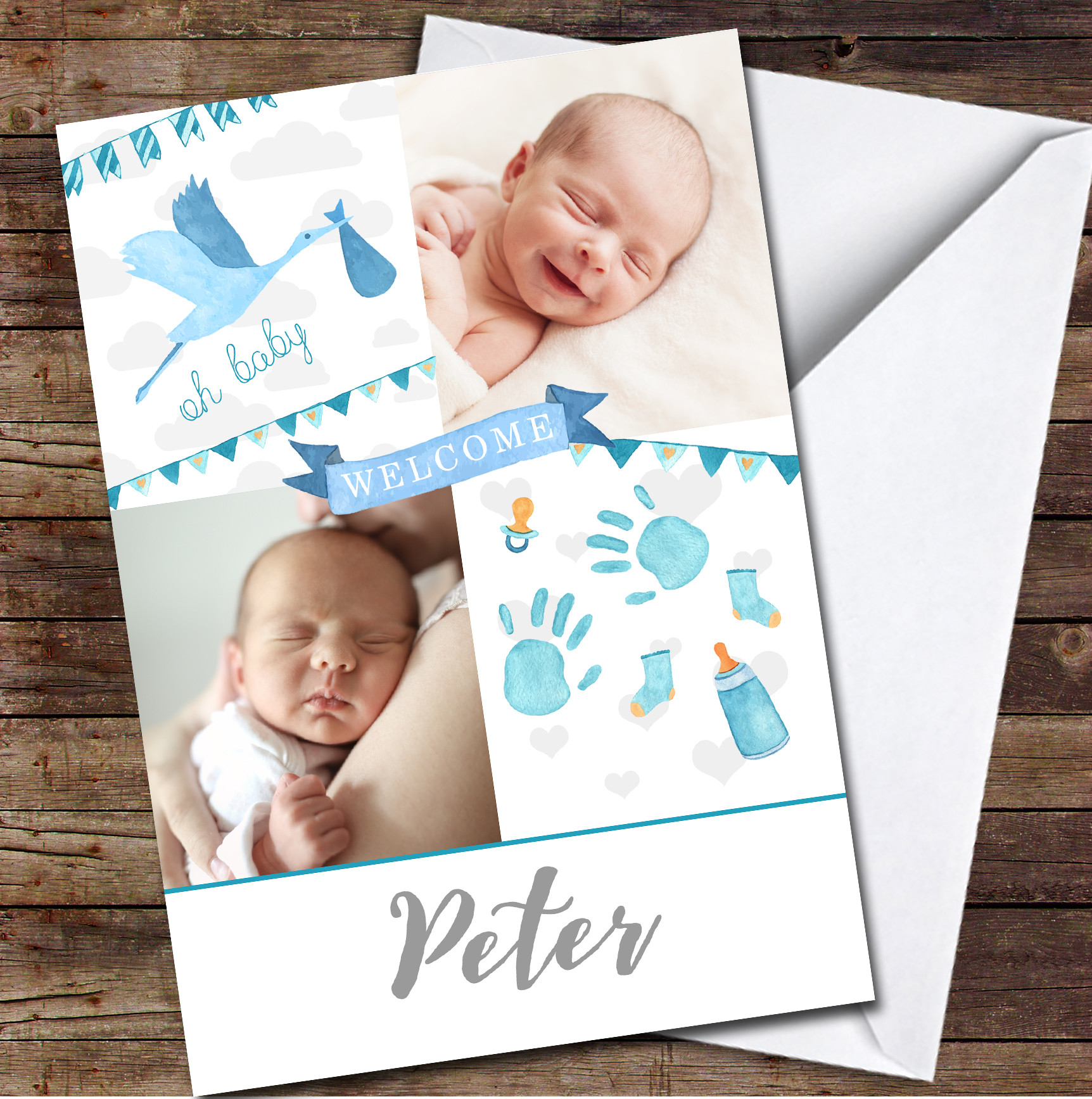 Line Drawing New Baby Twins Newborn Welcome Little Ones Personalised ...