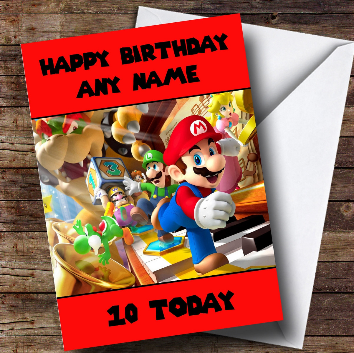 Bowser Super Mario Bros Splatter Art Children's Birthday Party ...