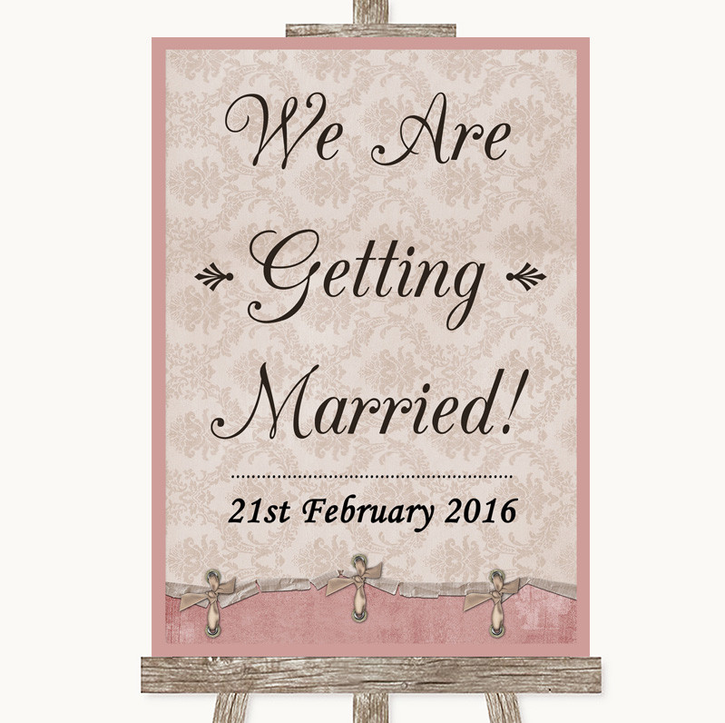 Shabby Chic Chalk We Are Getting Married Personalised Wedding Sign ...