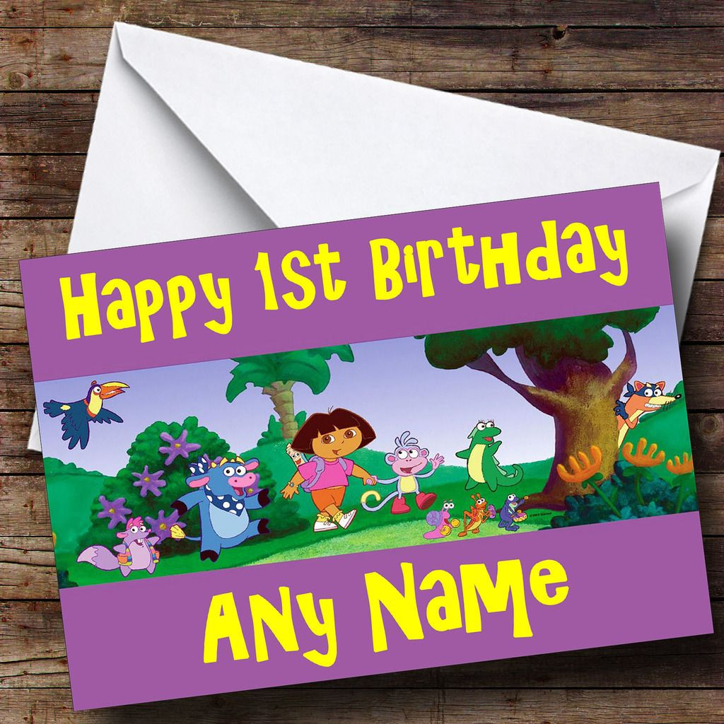 Dora The Explorer Personalised Birthday Card - The Card Zoo