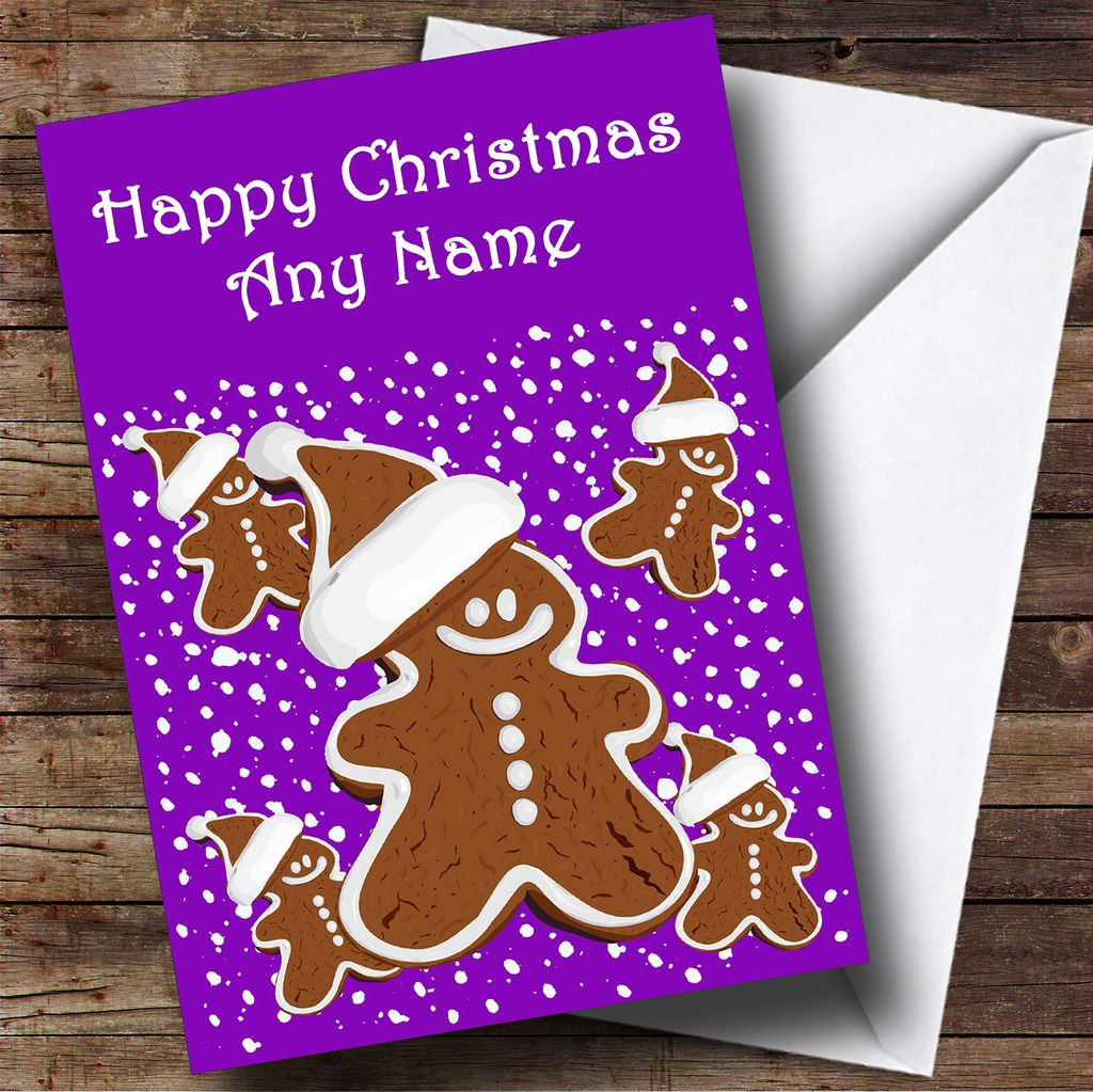 Sweet Gingerbread Man Children's Personalised Christmas Card - The Card Zoo