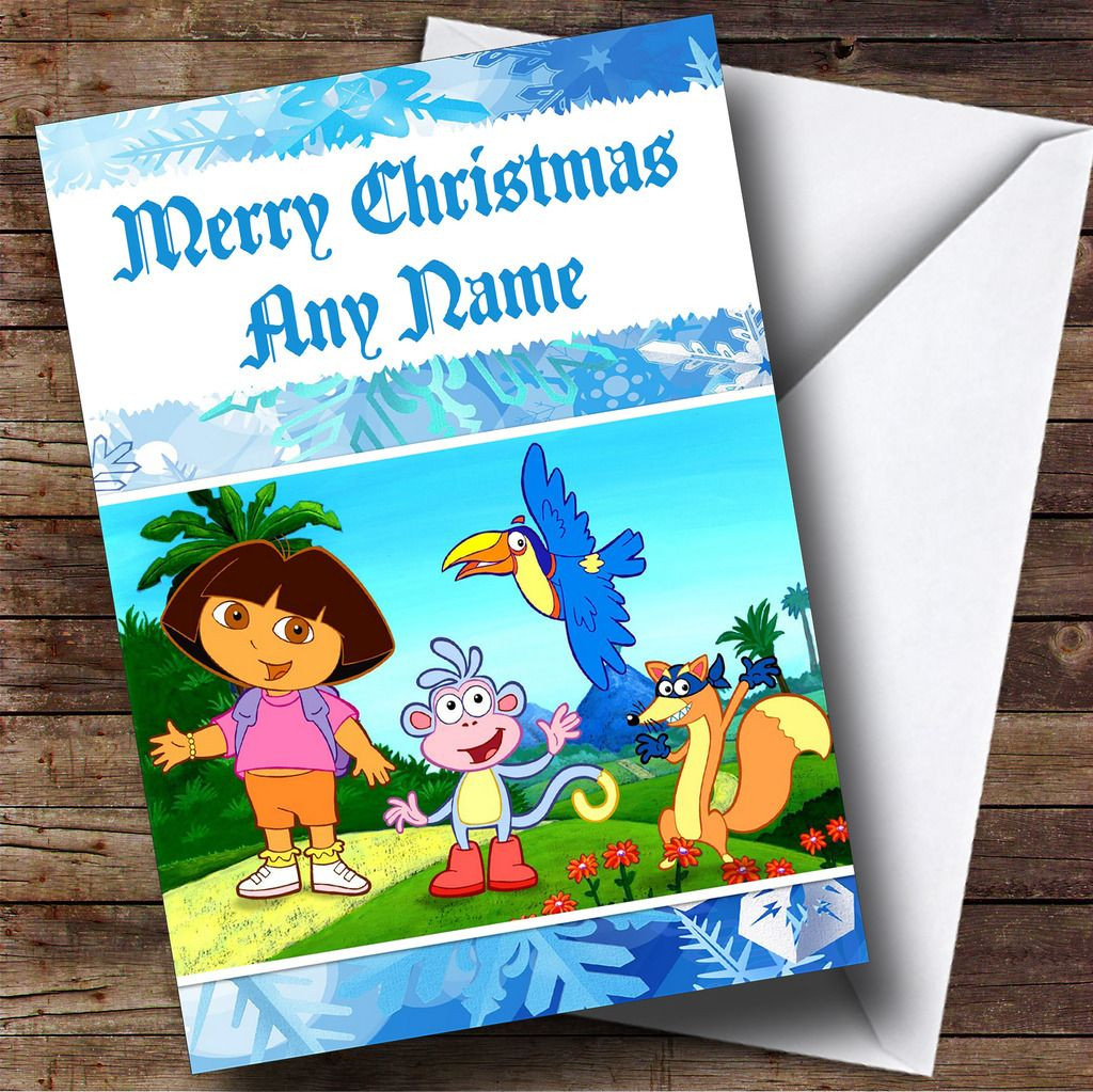 Dora The Explorer Vintage Children's Kids Personalised Birthday Card ...