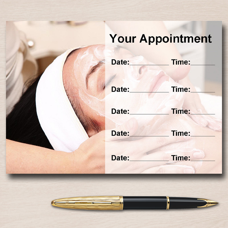Beauty Salon Spa Treatment Massage Personalised Appointment Cards - The ...