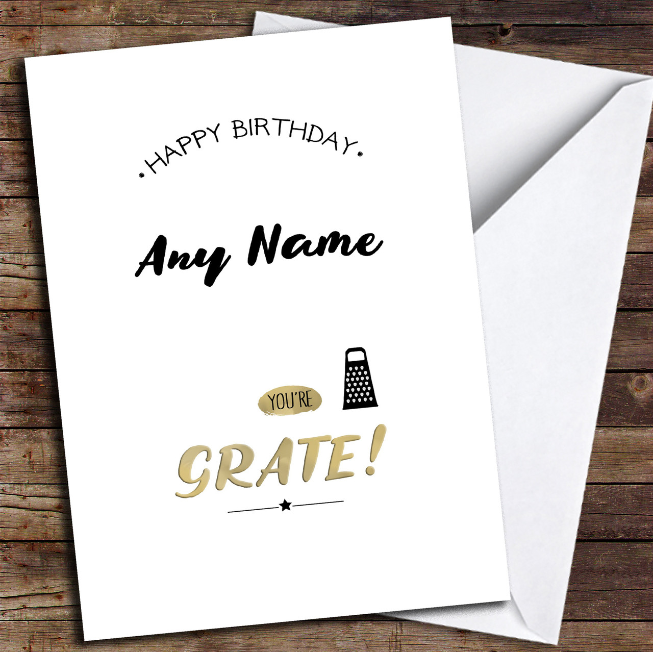Funny Joke Cheesy Grate Personalised Birthday Card - The Card Zoo
