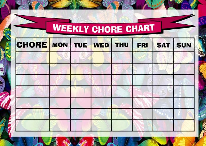 Weekly Chore Rota Task Reward Chart Planes - The Card Zoo