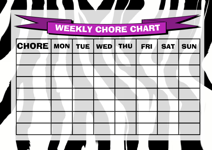 Weekly Chore Rota Task Reward Chart Sweets Lolly - The Card Zoo