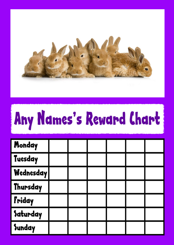 Purple Tinkerbell Star Sticker Reward Chart - The Card Zoo