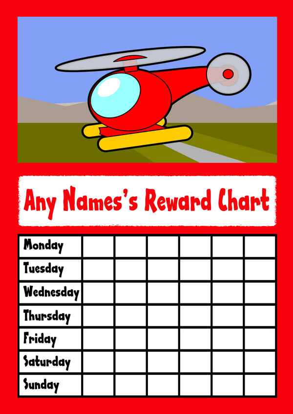 Red Minecraft Star Sticker Reward Chart - The Card Zoo