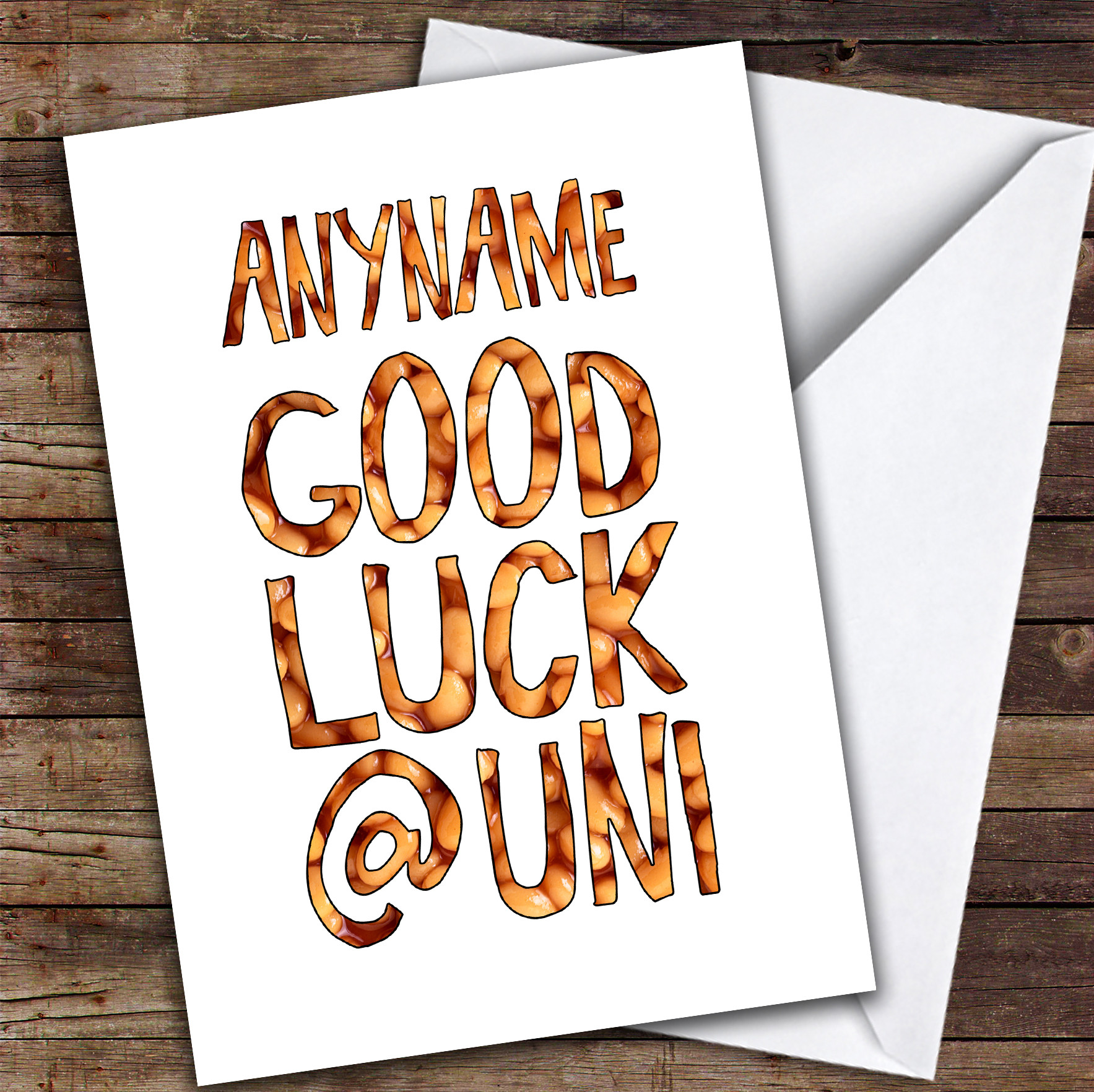 Uni Chalk Personalised Good Luck Card - The Card Zoo